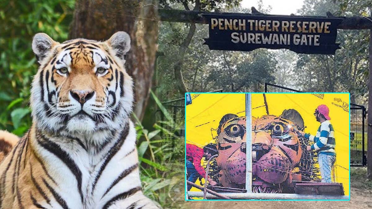 International Tiger Day: 8 फीट ऊंचा, 4 फीट लंबा..., मध्यप्रदेश में वेस्ट से बना बाघ का स्टेच्यू ...