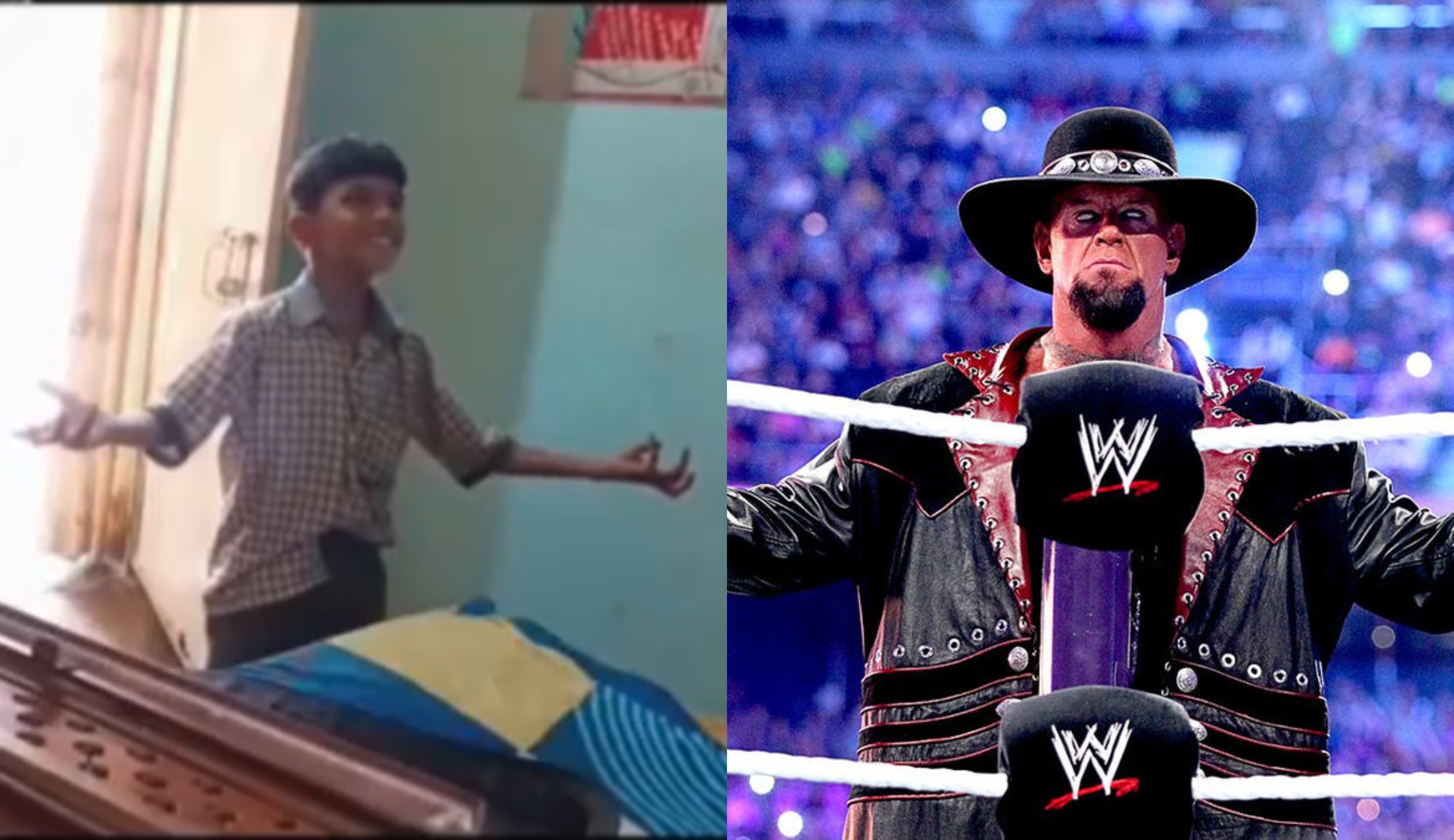 भारतीय WWE फैन ने 'The Undertaker' के अंदाज में की एंट्री, डेडमैन भी ...