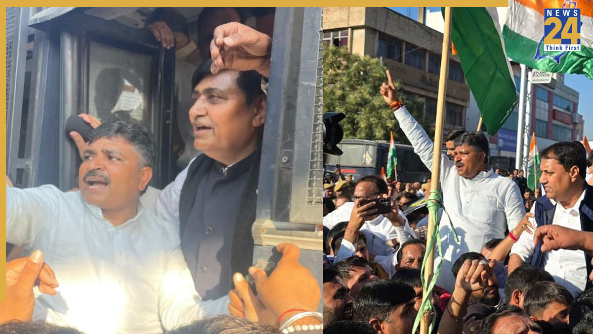 Jaipur News: कांग्रेस के दिग्गज नेताओं समेत 100 कार्यकर्ता हिरासत में ...