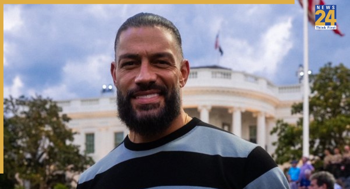 WWE चैंपियन Roman Reigns का नया अवतार, व्हाइट हाउस में Triple H के साथ ...